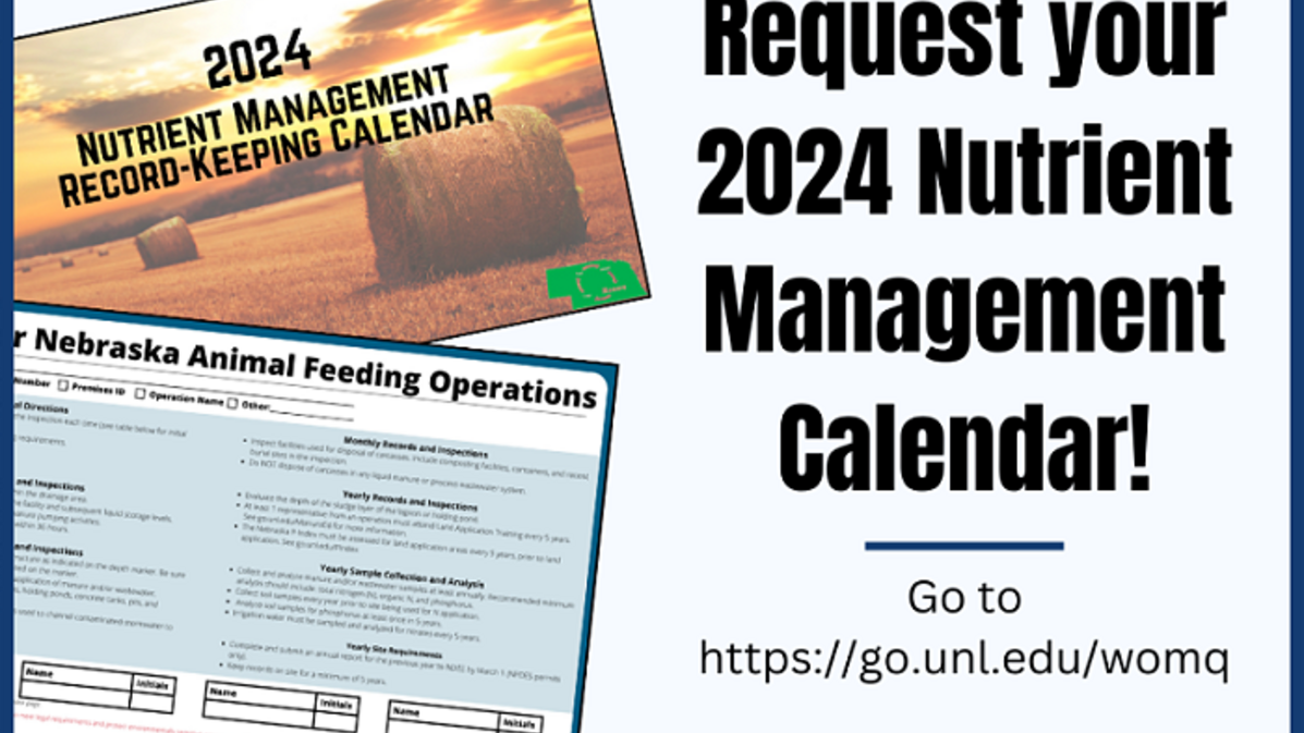 Nebraska Extension Releases 2024 Nutrient Record-keeping Calendar ...