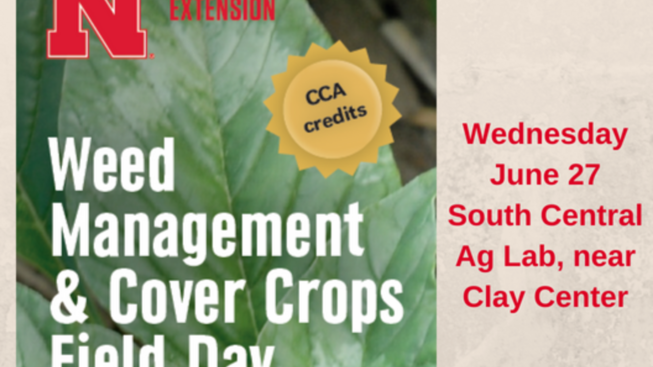 Weed Management and Cover Crop Field Day at SCAL | CropWatch | Nebraska