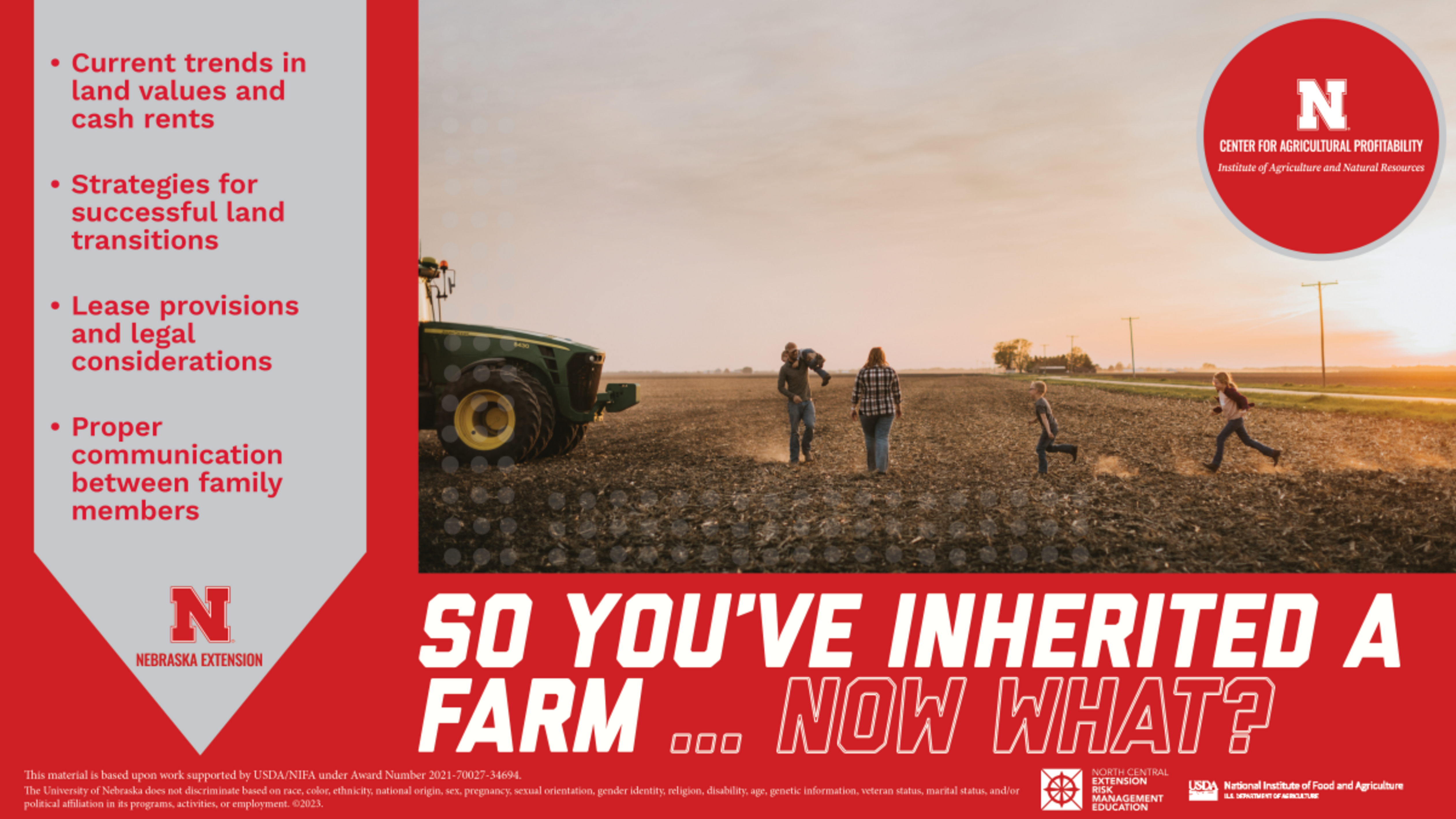 'So You've Inherited a Farm ... Now What?' Workshops Scheduled ...