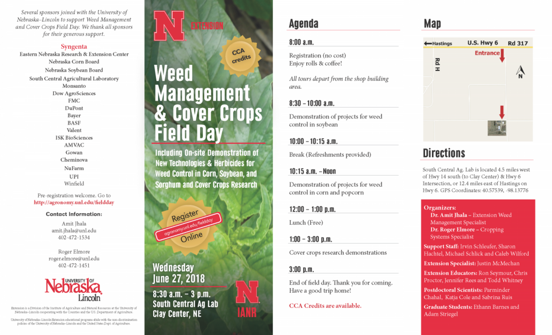 Weed Management and Cover Crop Field Day at SCAL | CropWatch | Nebraska