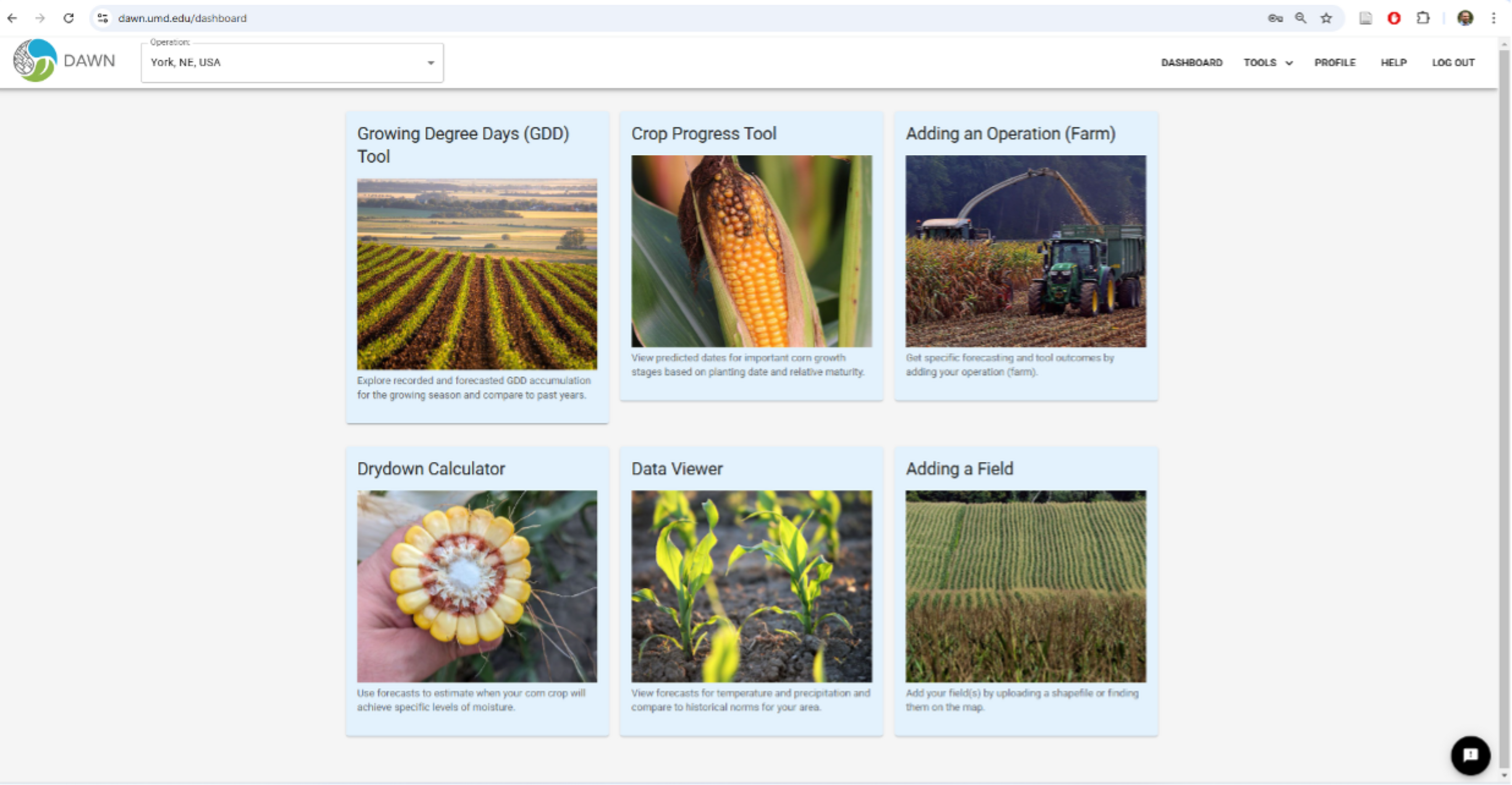 DAWN Dashboard: A Decision Support Tool for the Corn Belt | CropWatch | Nebraska