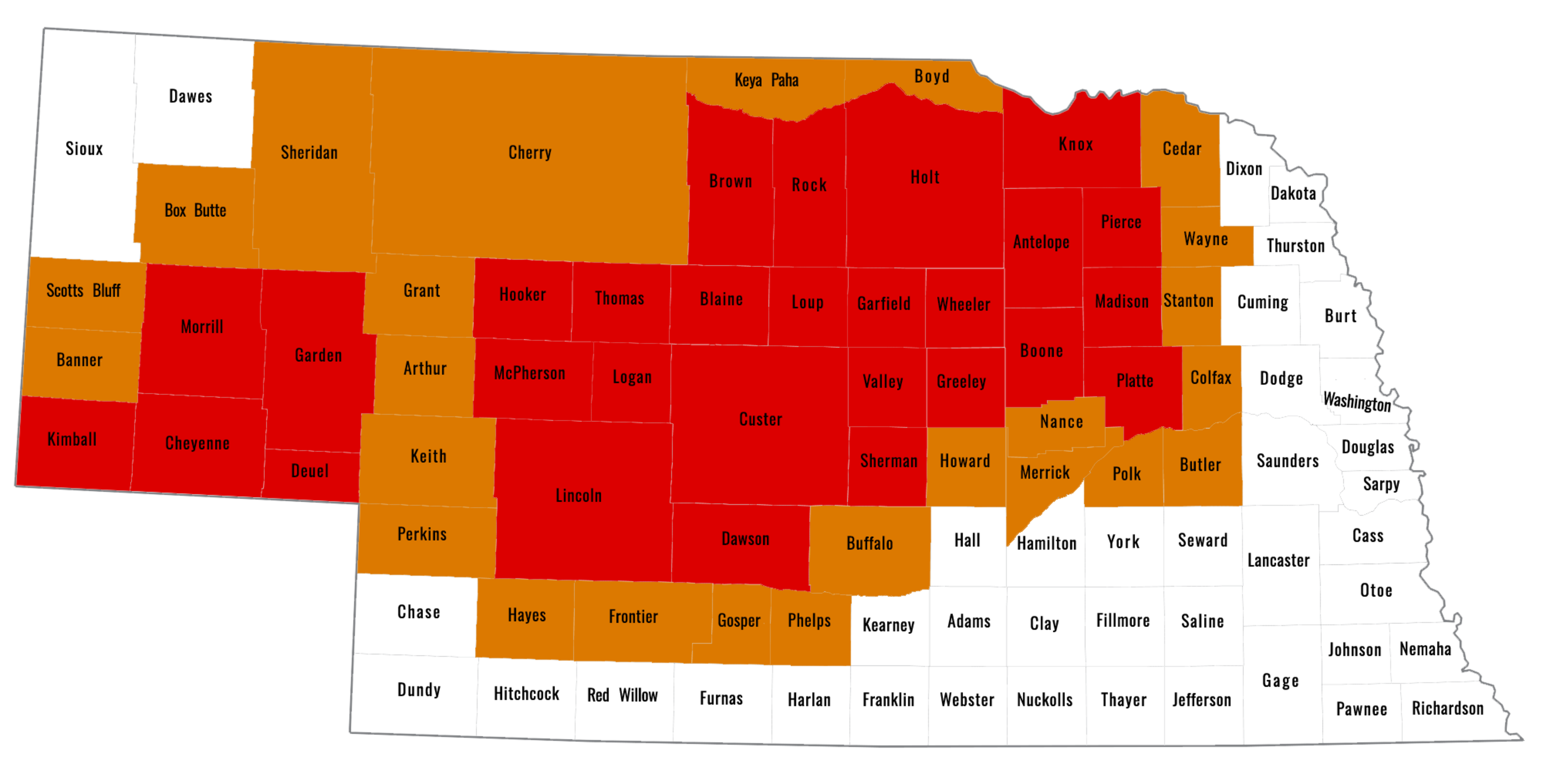 USDA Designates Numerous Nebraska Counties as Natural Disaster Areas ...