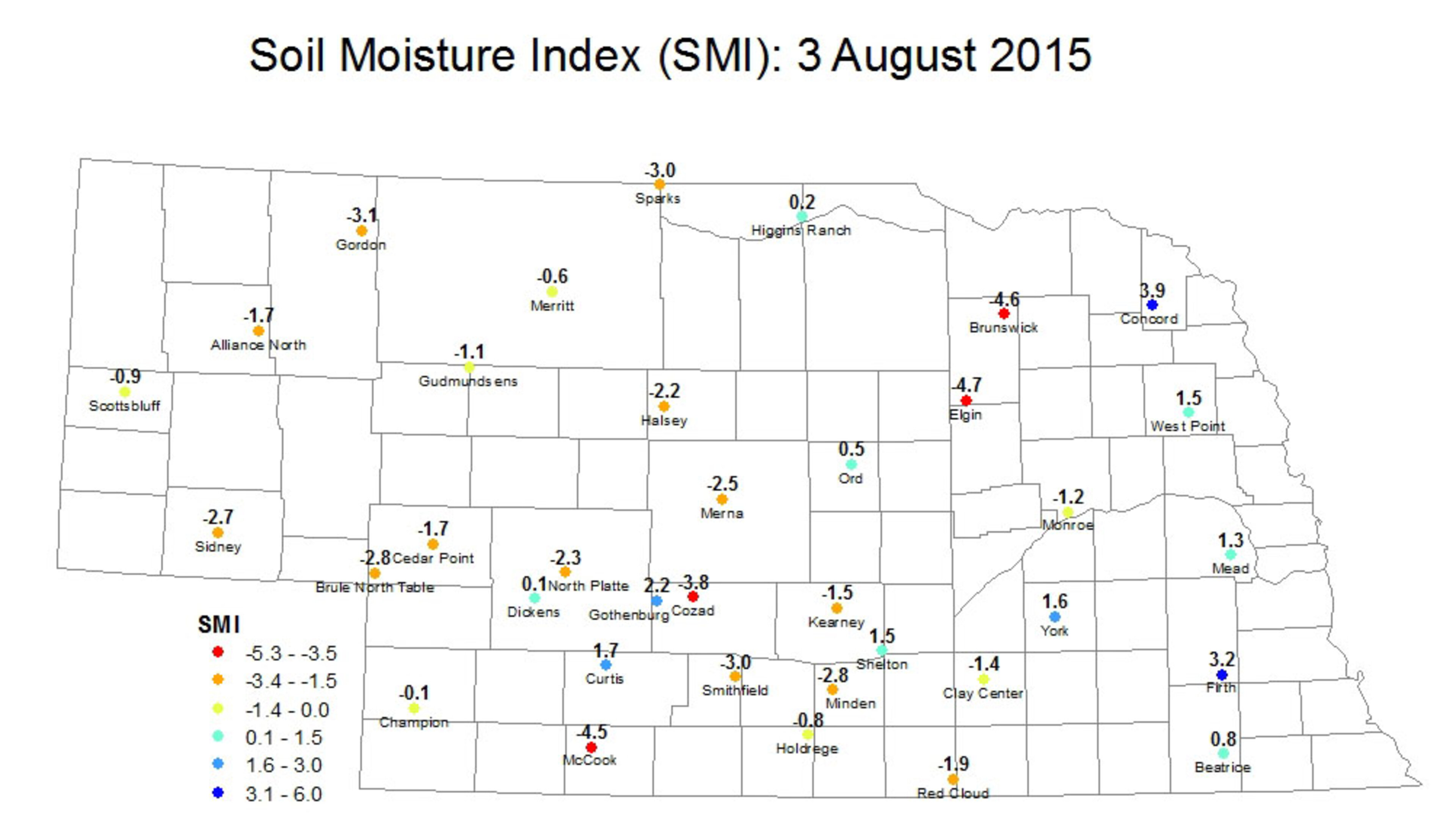 Soil Moisture 8-3-15 | CropWatch | Nebraska